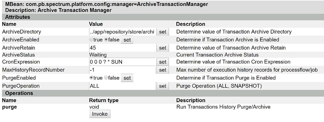 Purging and Archiving Transaction History in Spectrum