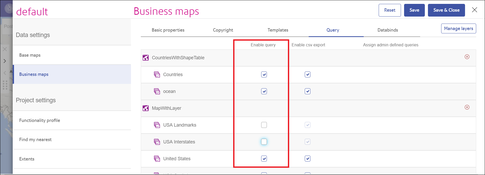 Enabling layer specific queries in Spectrum Spatial Analyst