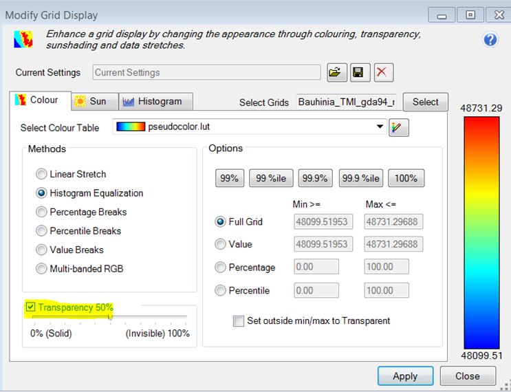 MapInfo Pro: How to apply translucency when Enhanced Rendering ...