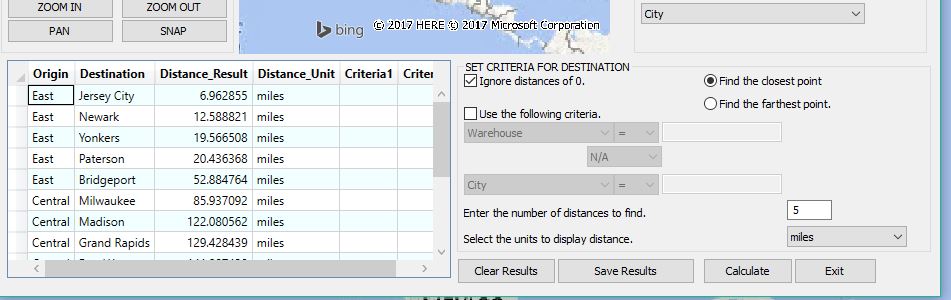 How to use the Distance Calculator tool in MapInfo Pro to find the ...