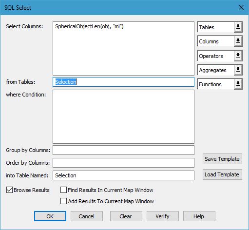 Calculating The Total Length Of Multiple Line Segments In Mapinfo Pro