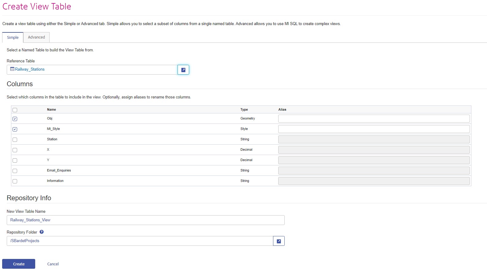 Creating a View Table and thematic map in Spectrum Spatial 2019.1