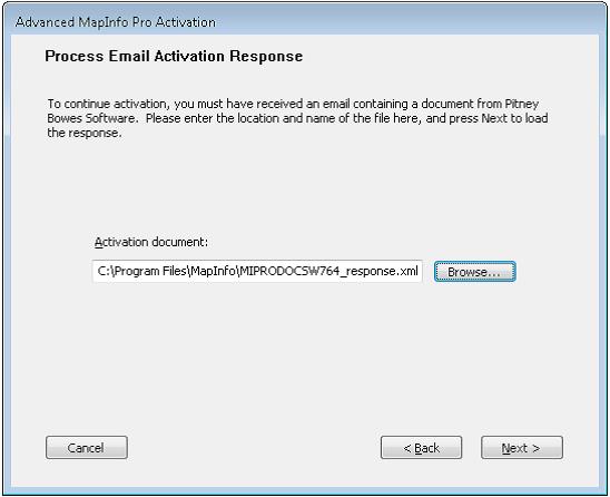 Activating a node-locked license of MapInfo Pro