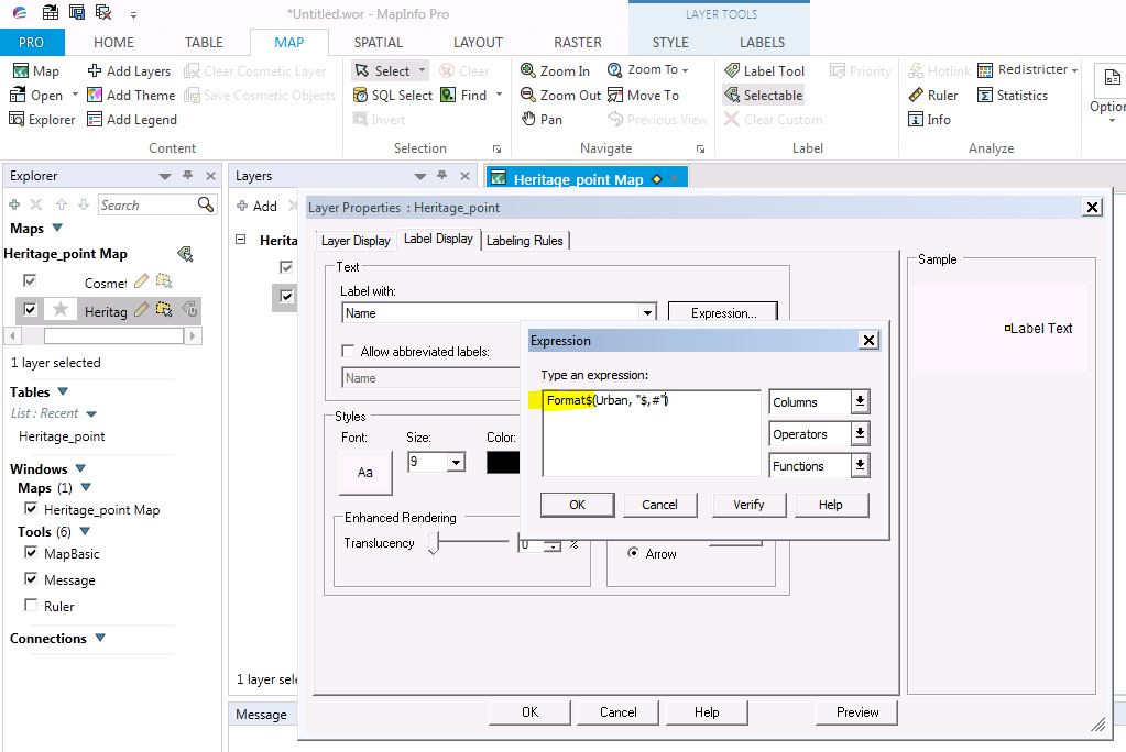 Spectrum Spatial Analyst Map Uploader Ignores Label Display Functions