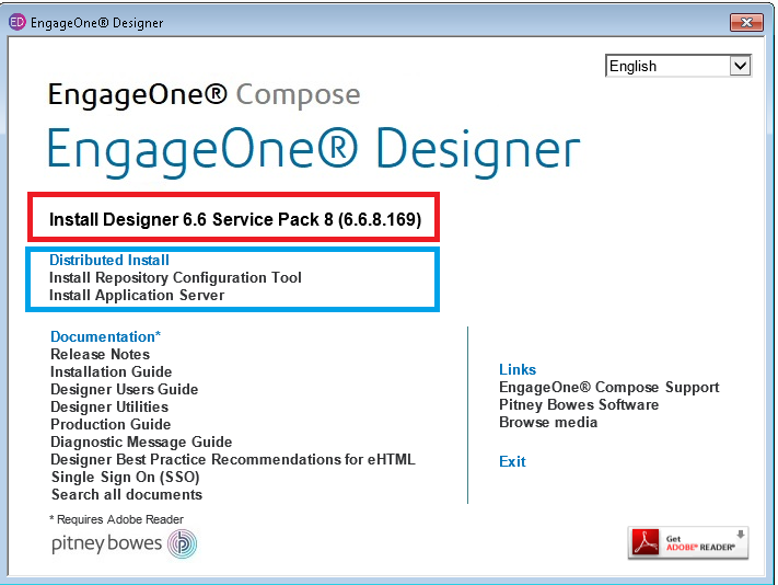 Different installation modes for EngageOne Designer