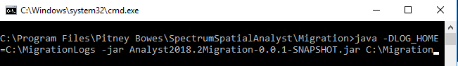 Running Spectrum Spatial Analyst 2018.2 Migration Utility using command ...