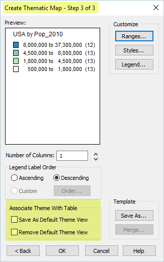 Incorporating Thematic Map shading with MapInfo Table Metadata