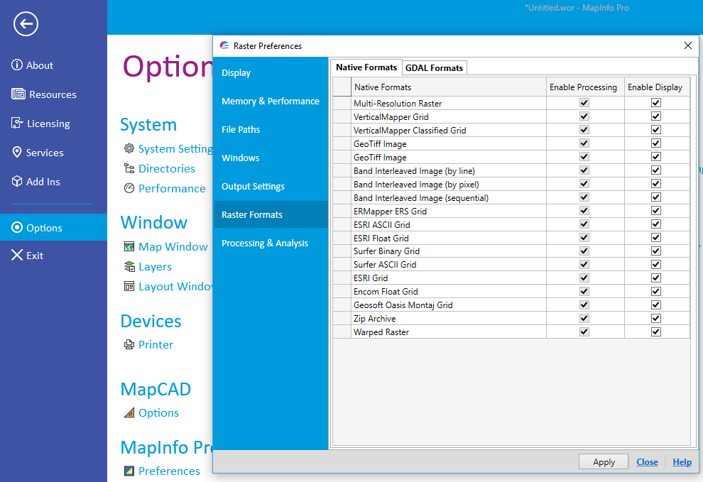 Mapinfo Pro 1702 And Error Opening The New Virtual Raster Format File Raster Engine Was Unable