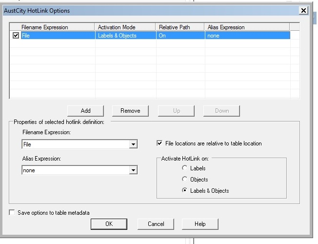 Creating a hotlink in MapInfo Pro (32-bit)