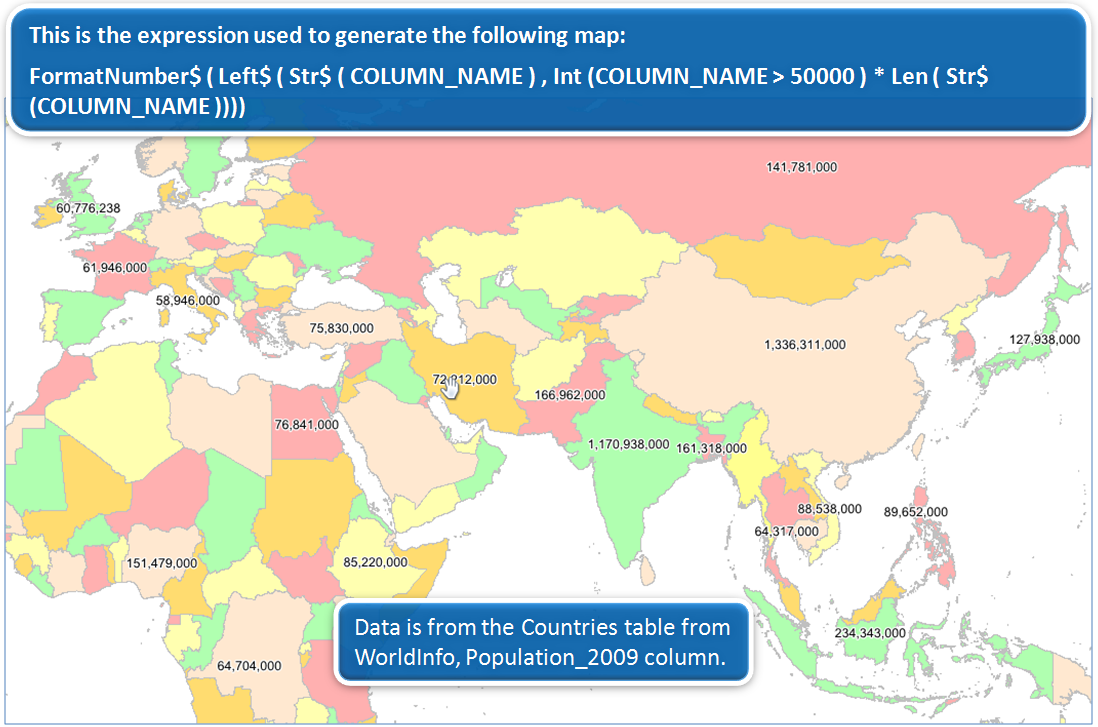 Creating conditional labeling using MapInfo Pro