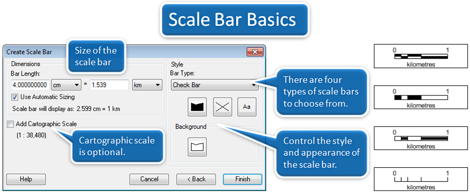Adding and removing a scale bar (i.e. adornment) in MapInfo Pro