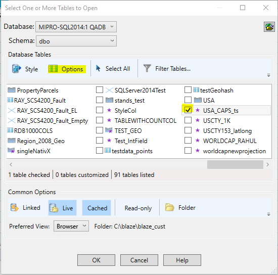 Displaying Coordinate Columns For A Mappable Dbms Table In Mapinfo Pro