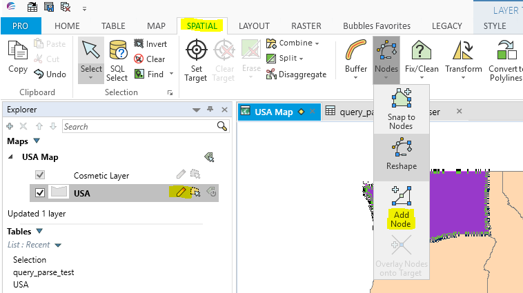 Reshaping a polygon in MapInfo Pro 64-bit
