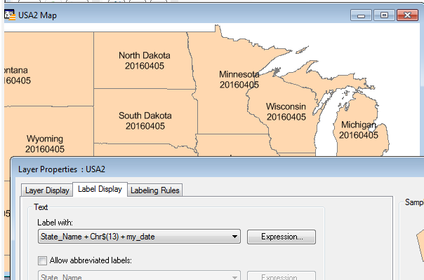Resolve Issue Using Date Fields With Label Expressions In Mapinfo Pro