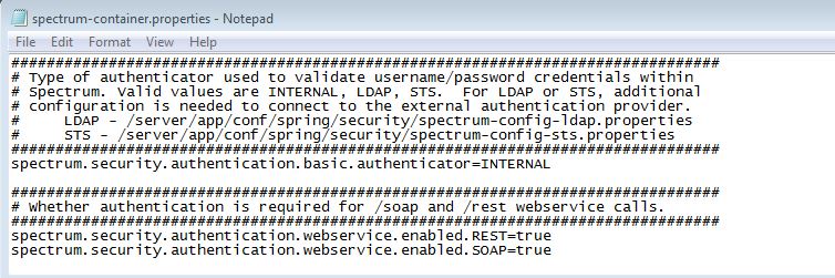 How to disable LDAP authentication configuration from Spectrum