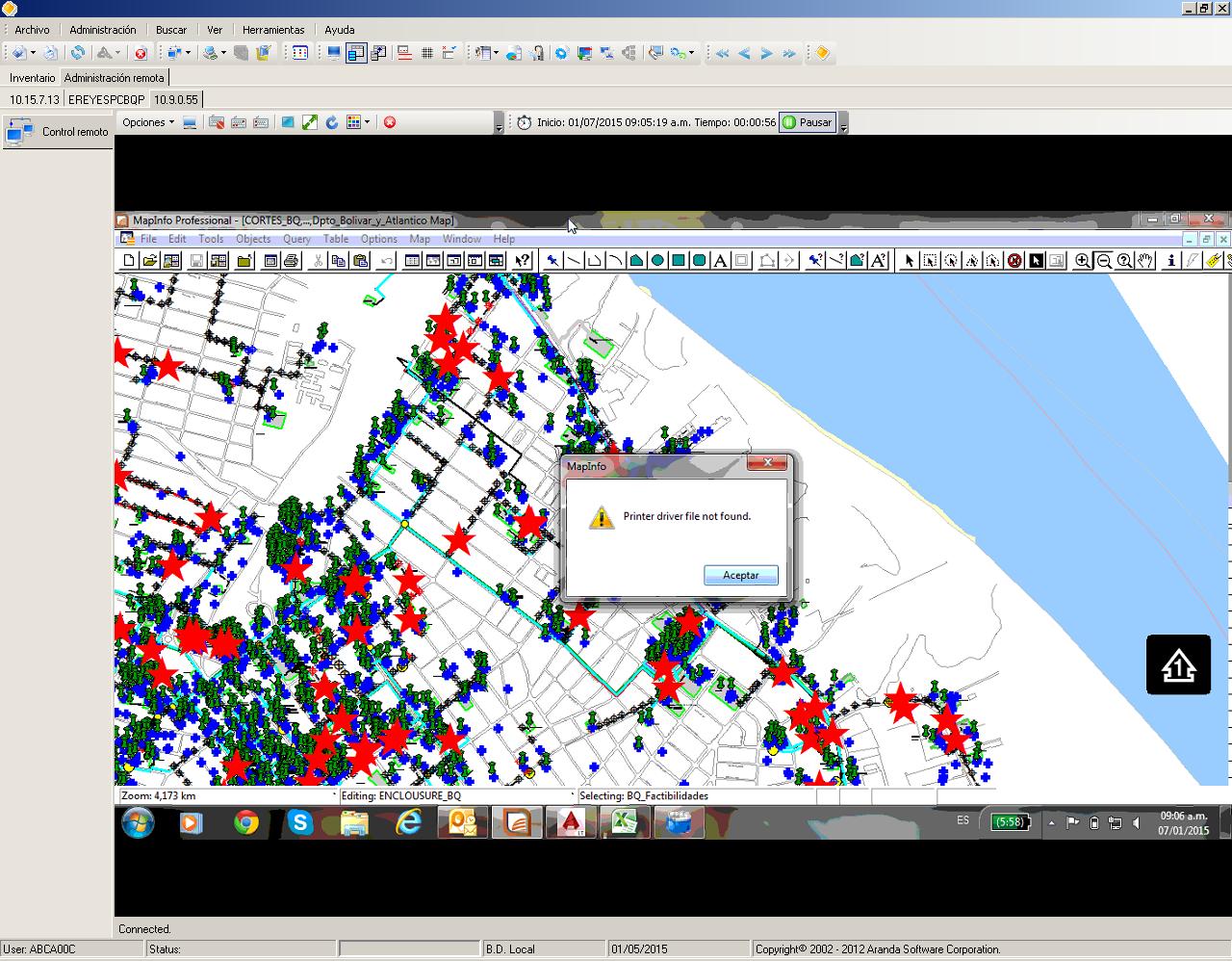 Resolve the MapInfo Professional error: Printer Driver File Not Found