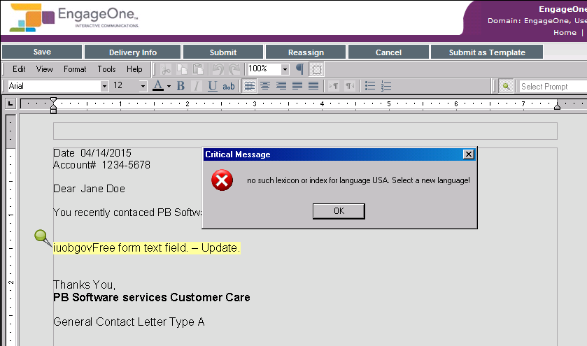 Resolve issue while creating interactive letter and submitting it in ...
