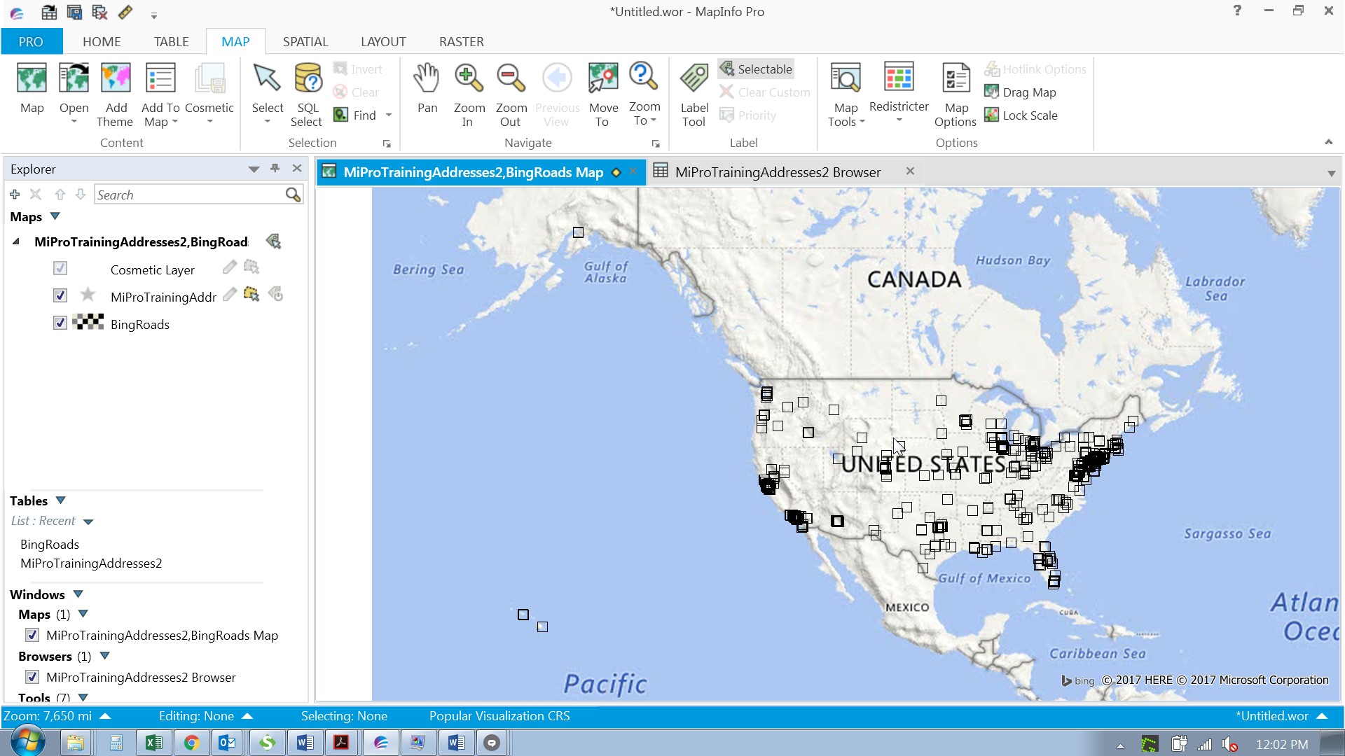 Creating Points and Saving a Workspace