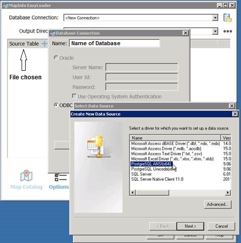Setting up a PostgreSQL Server and then upload MapInfo .tab files using ...
