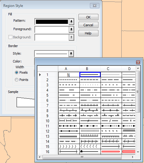 How to Customize the Line and Fill Style Pattern in MapInfo Pro