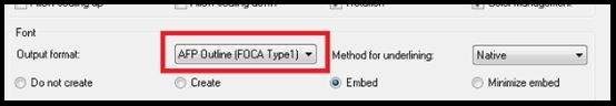 Determining default font used by AFP in EngageOne Designer