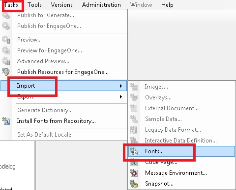 Doc1 Designer V5/V6 - Importing fonts into repository
