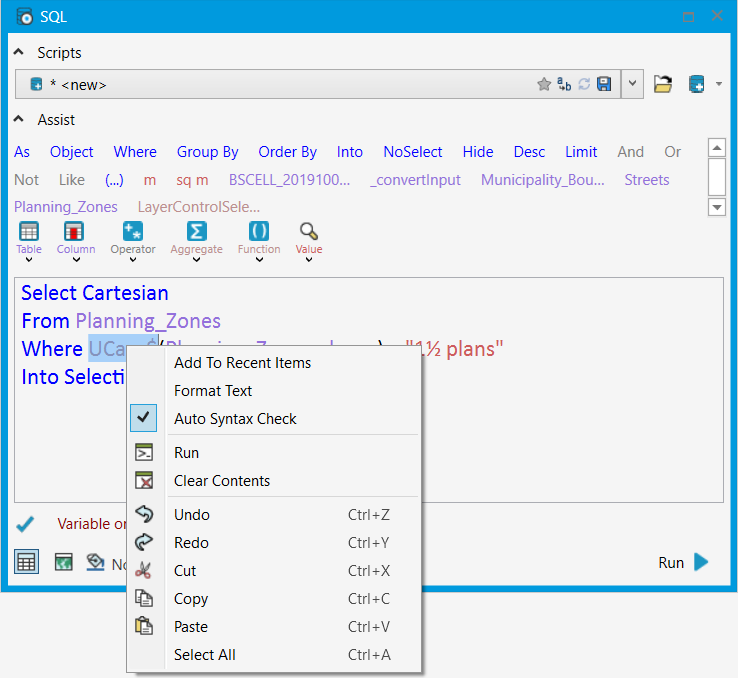 Understanding the new SQL dialog in MapInfo Pro 2019