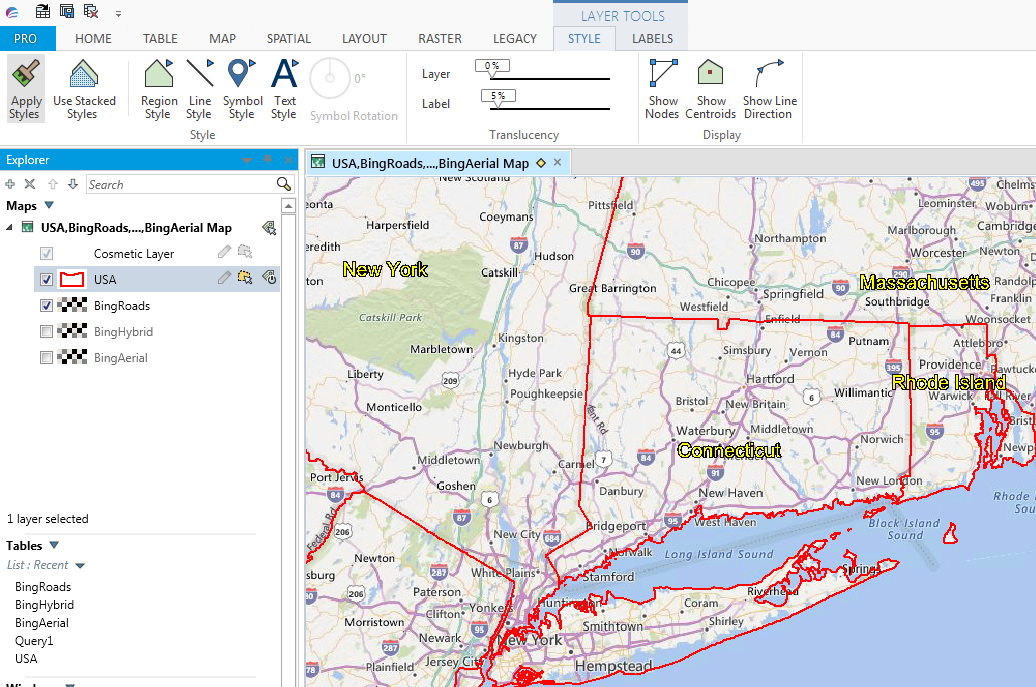 Adding Bing Imagery to Maps in MapInfo Pro