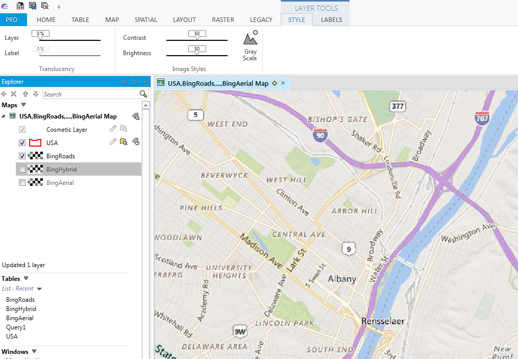 Adding Bing Imagery to Maps in MapInfo Pro