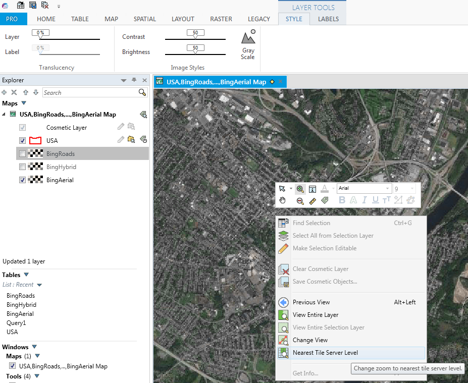 Adding Bing Imagery to Maps in MapInfo Pro