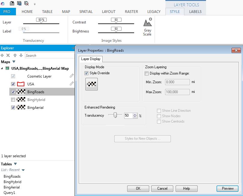 Adding Bing Imagery to Maps in MapInfo Pro