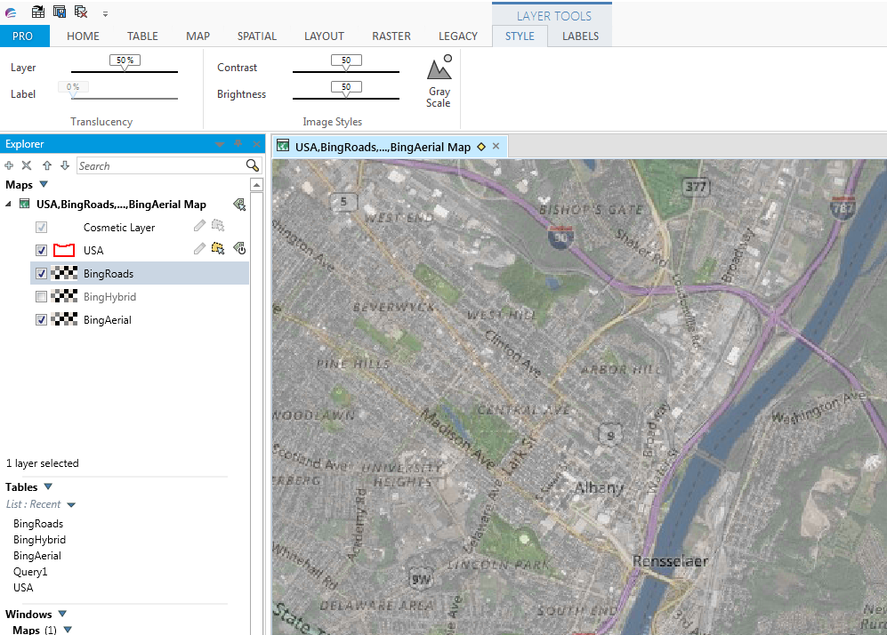 Adding Bing Imagery to Maps in MapInfo Pro