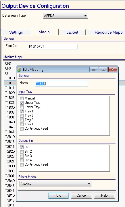 How To Set Input Tray And Output Bin Selection For Afp In Engageone Designer