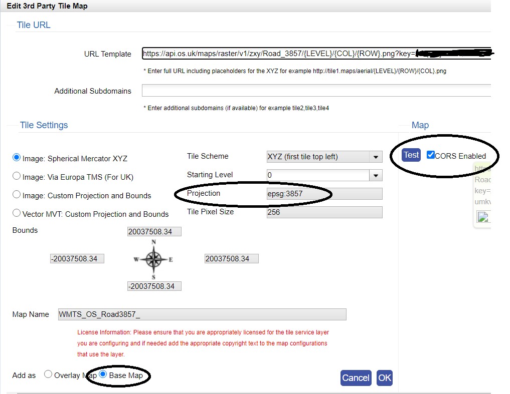 How to add Ordinance Survey WMTS in Spectrum Spatial 12.2