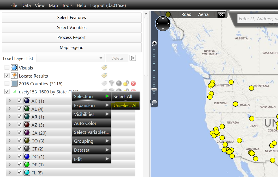 How to change the color of objects in GeoInsight