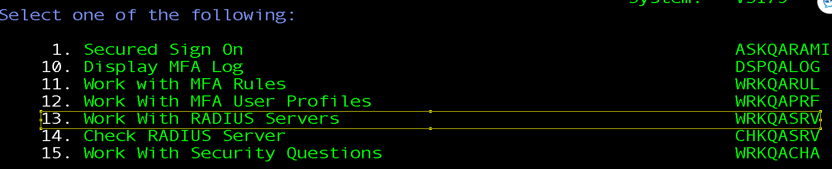 Assure MFA Radius secret value being shown.