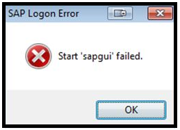 Automate - SAP Logon Error: Start SAPGUI Failed