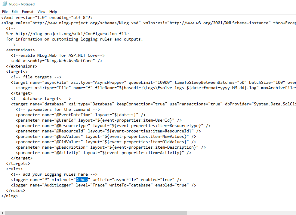 Enabling Manual Debug Logs in Automate Evolve