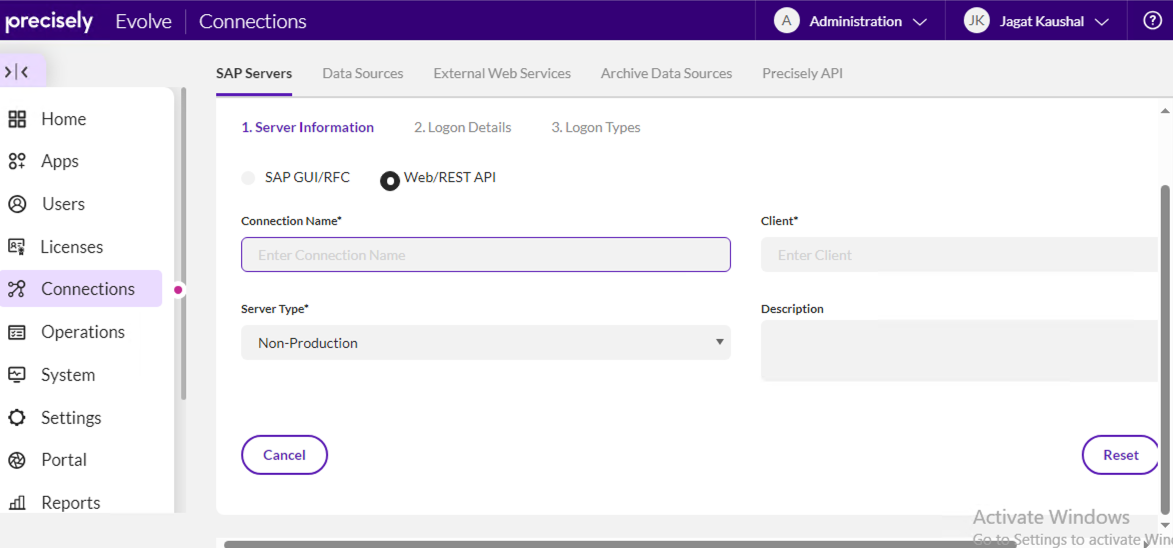 Add SAP or Fiori launchpad connections in Studio 24.1