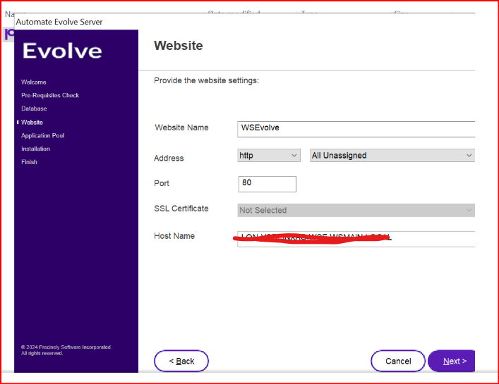 Change Host Name Post installation of Automate Evolve