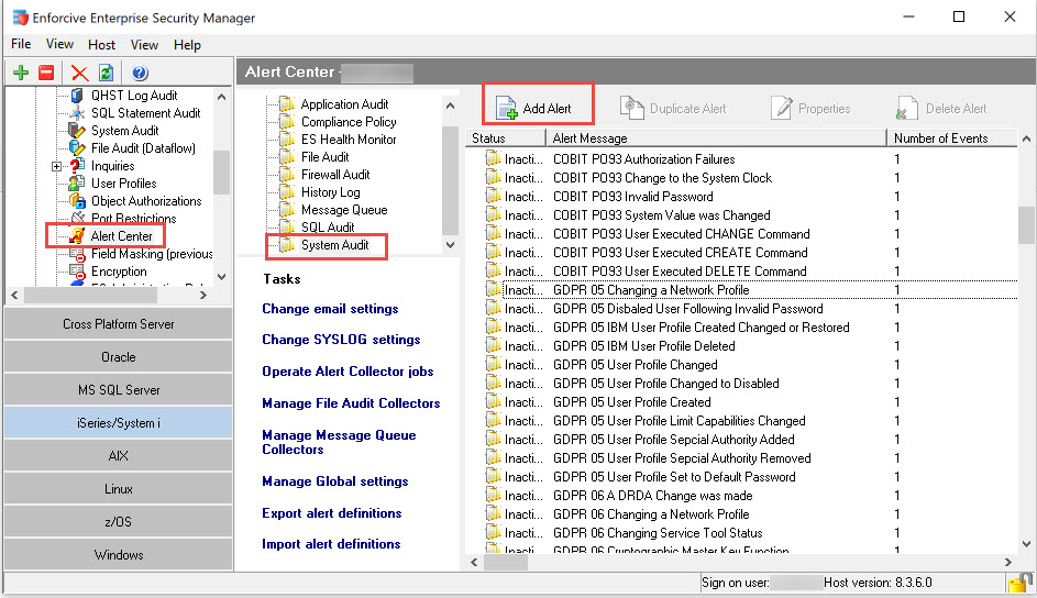 Enforcive: How to create an Alert to enable a USRPRF if it gets disabled?