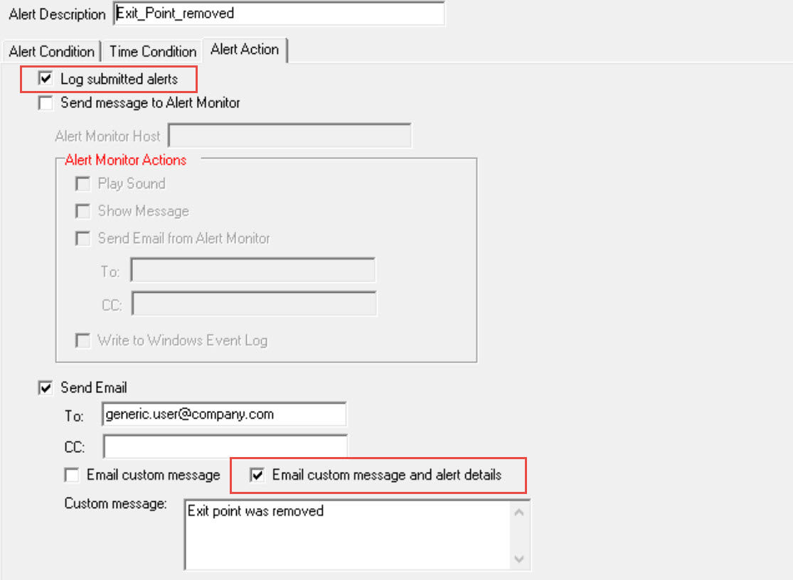 Enforcive: System Audit Alert missing details