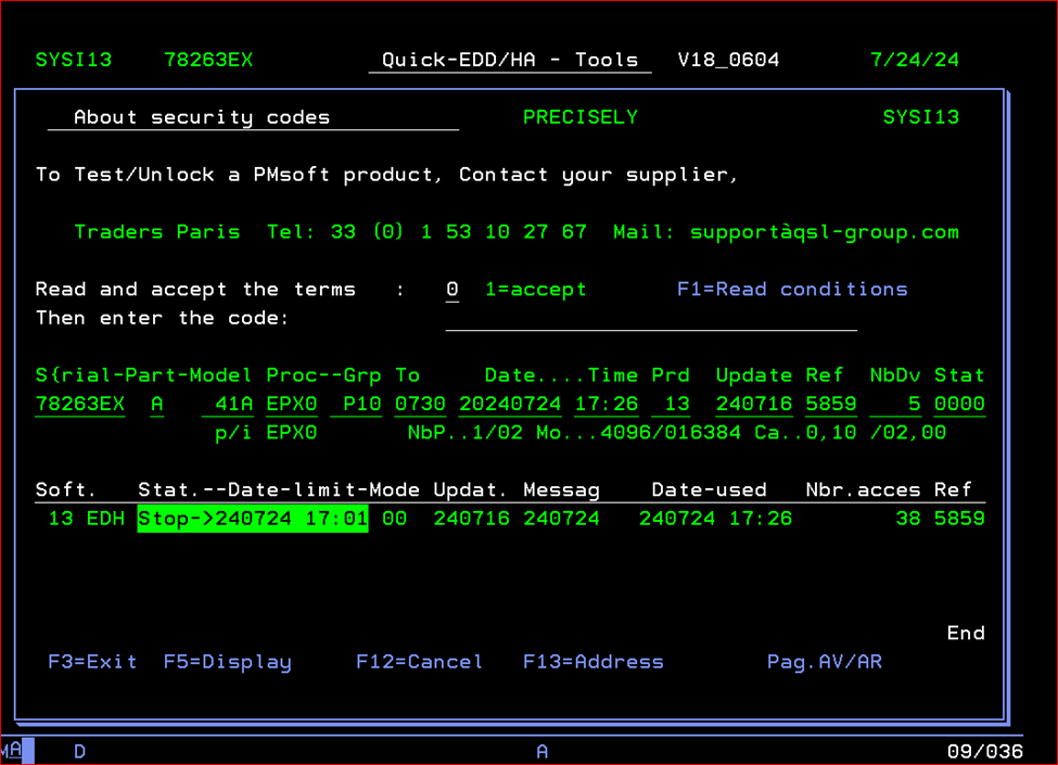How to verify license keys expiration date prior to version V240227