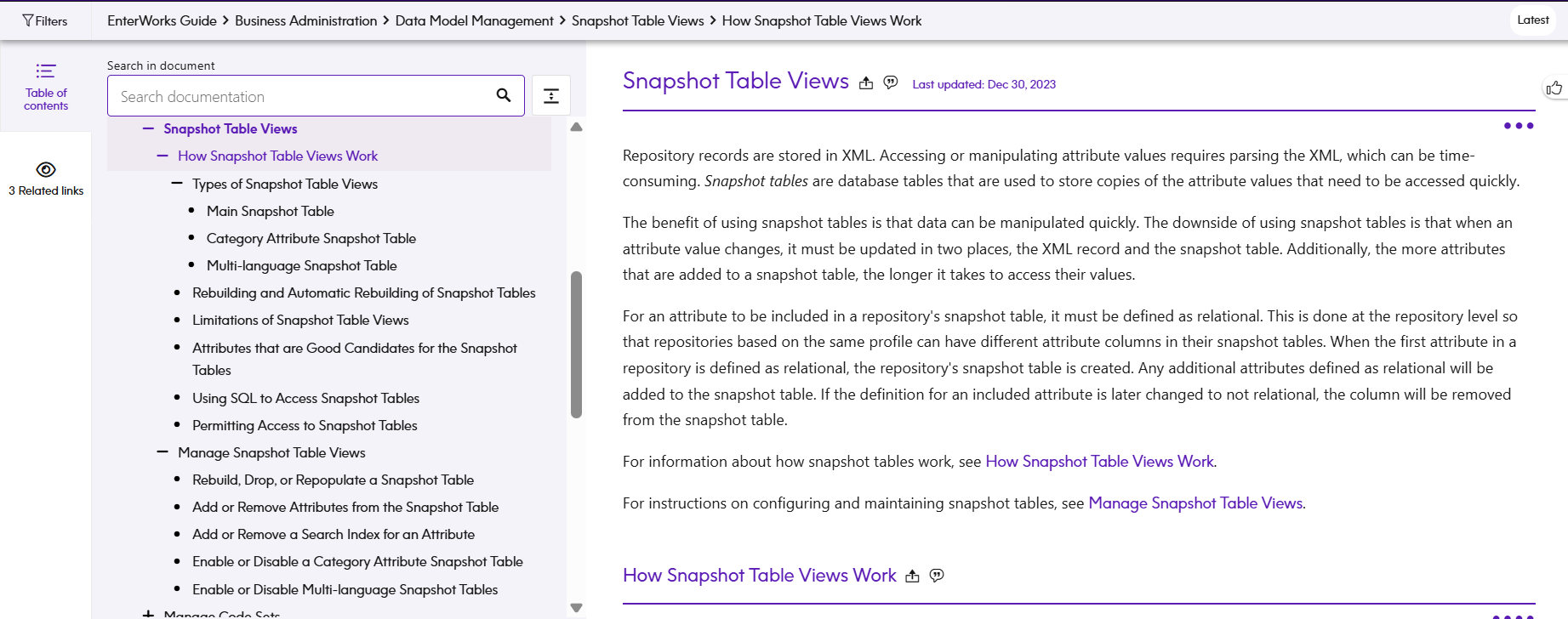 Enterworks - Identify Snapshot Discrepancies