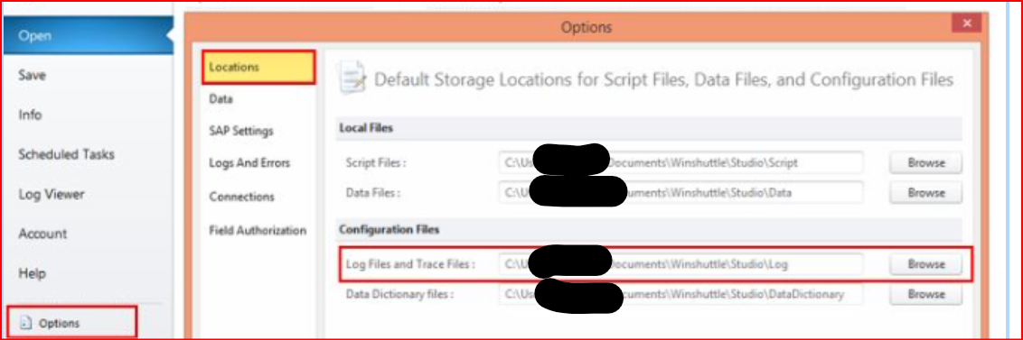 Enable Application Trace in Automate Studio