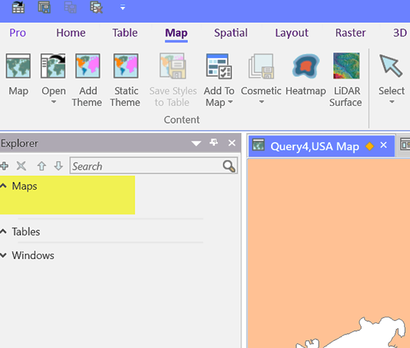 Resolving map layers not showing in Explorer Window in MapInfo Pro