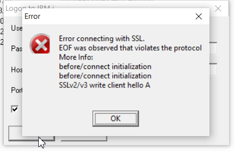 Error Connecting to Enforcive GUI – SSL EOF Protocol Violation